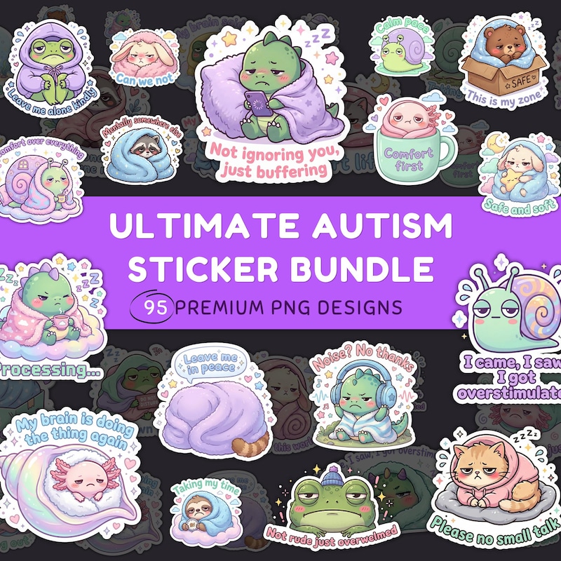 Autism Printable Stickers - Etsy