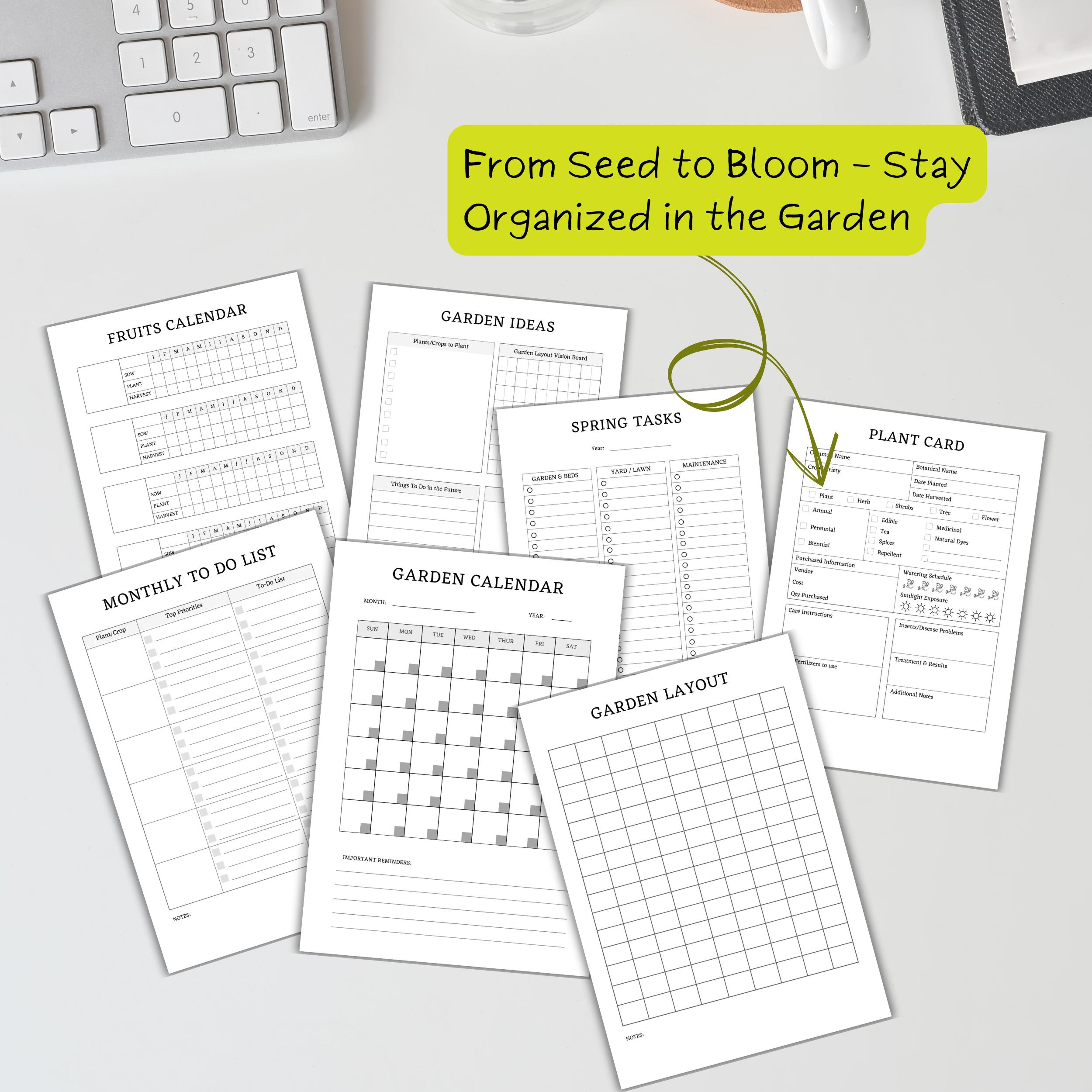 Gardening Planner Printable Pdf,garden Journal,garden Calendar,garden ...