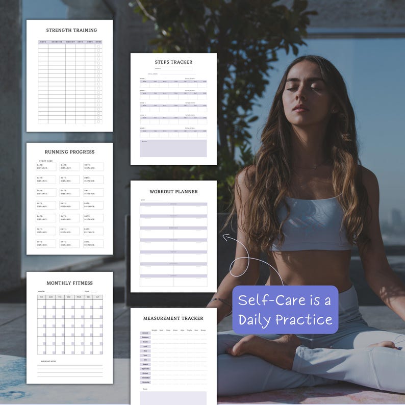 Fitness Planner Printable Bundle: Weight Loss, Workout Log (PDF) - Etsy