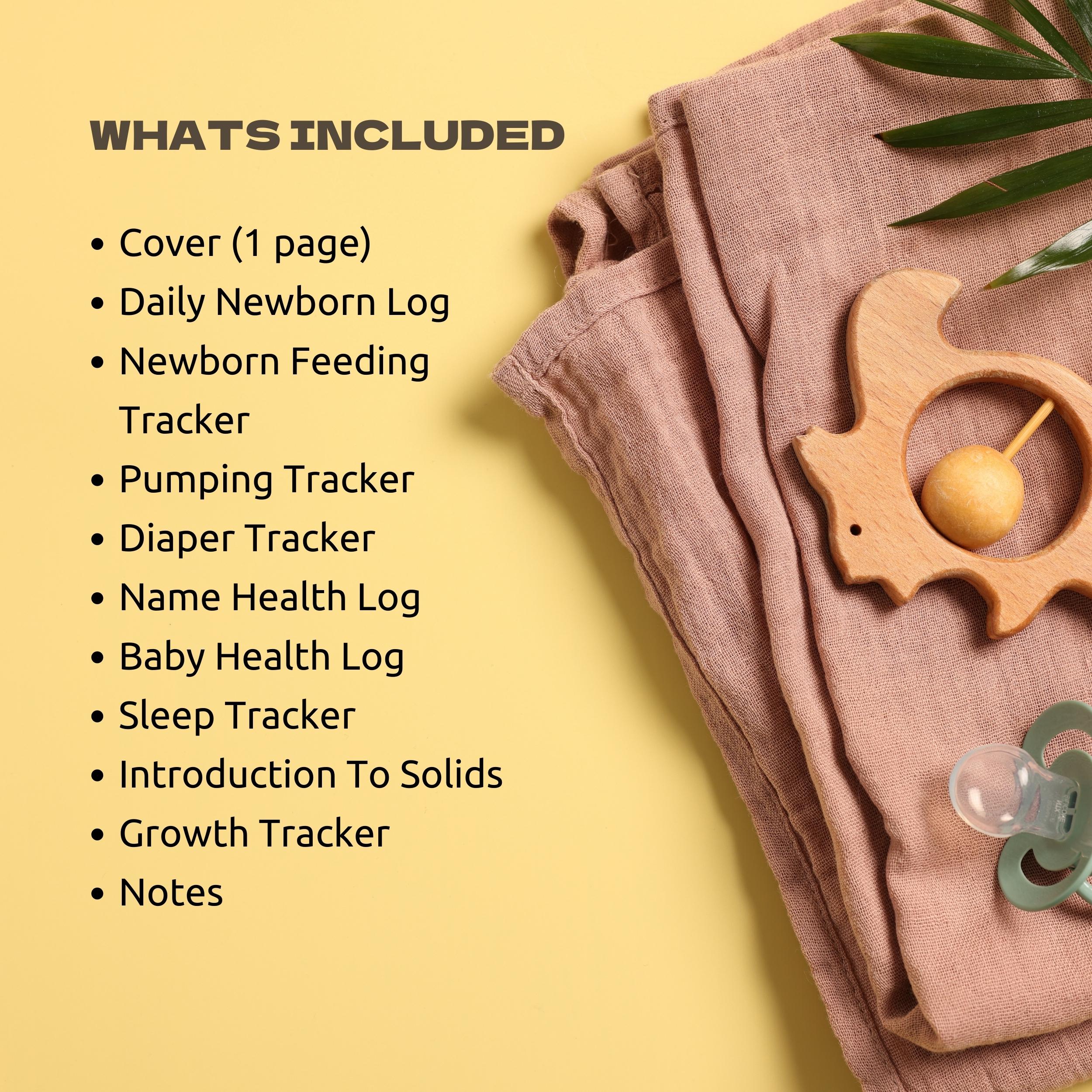 Newborn Planner Printable Baby Tracker Sleep, Feeding Health Log New ...