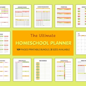 2024-2025 Homeschool Planner Printable PDF Homeschool Lesson Planner ...