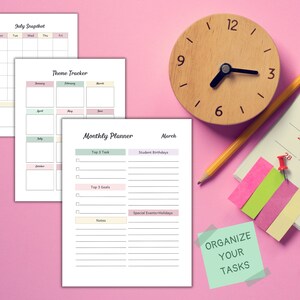 Printable Teacher Planner 2024-2025 * Lesson Preparation Planner ...