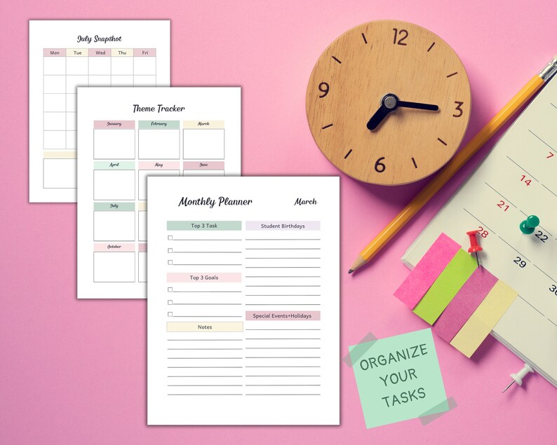 Printable Teacher Planner 2024-2025 * Lesson Preparation Planner ...