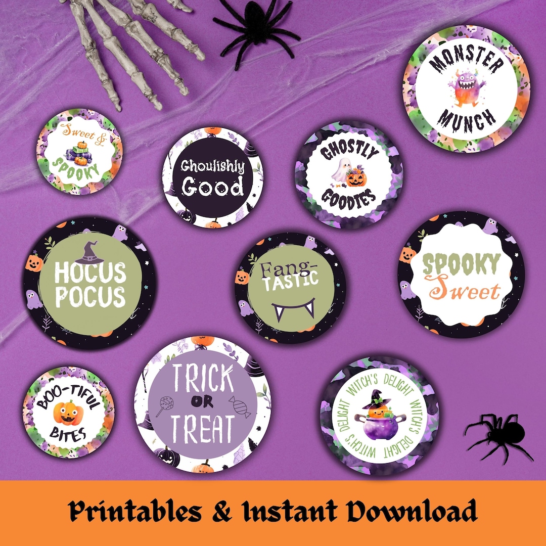 Halloween Printable Cupcake Toppers Halloween Printable Decoration ...