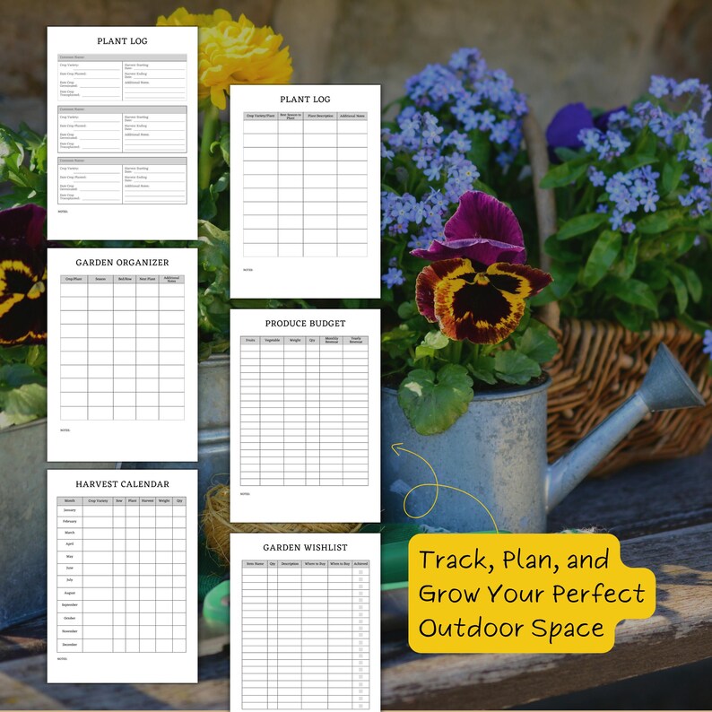 Gardening Planner Printable Pdf,garden Journal,garden Calendar,garden ...