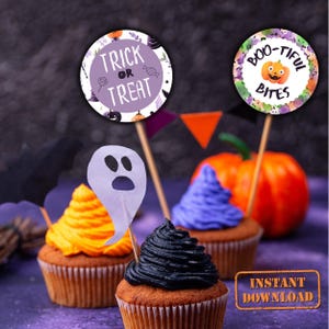 Halloween Printable Cupcake Toppers Halloween Printable Decoration ...