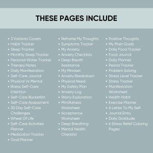 Mental Health Planner Printable, Calm Your Mind Journal, Mindfulness ...