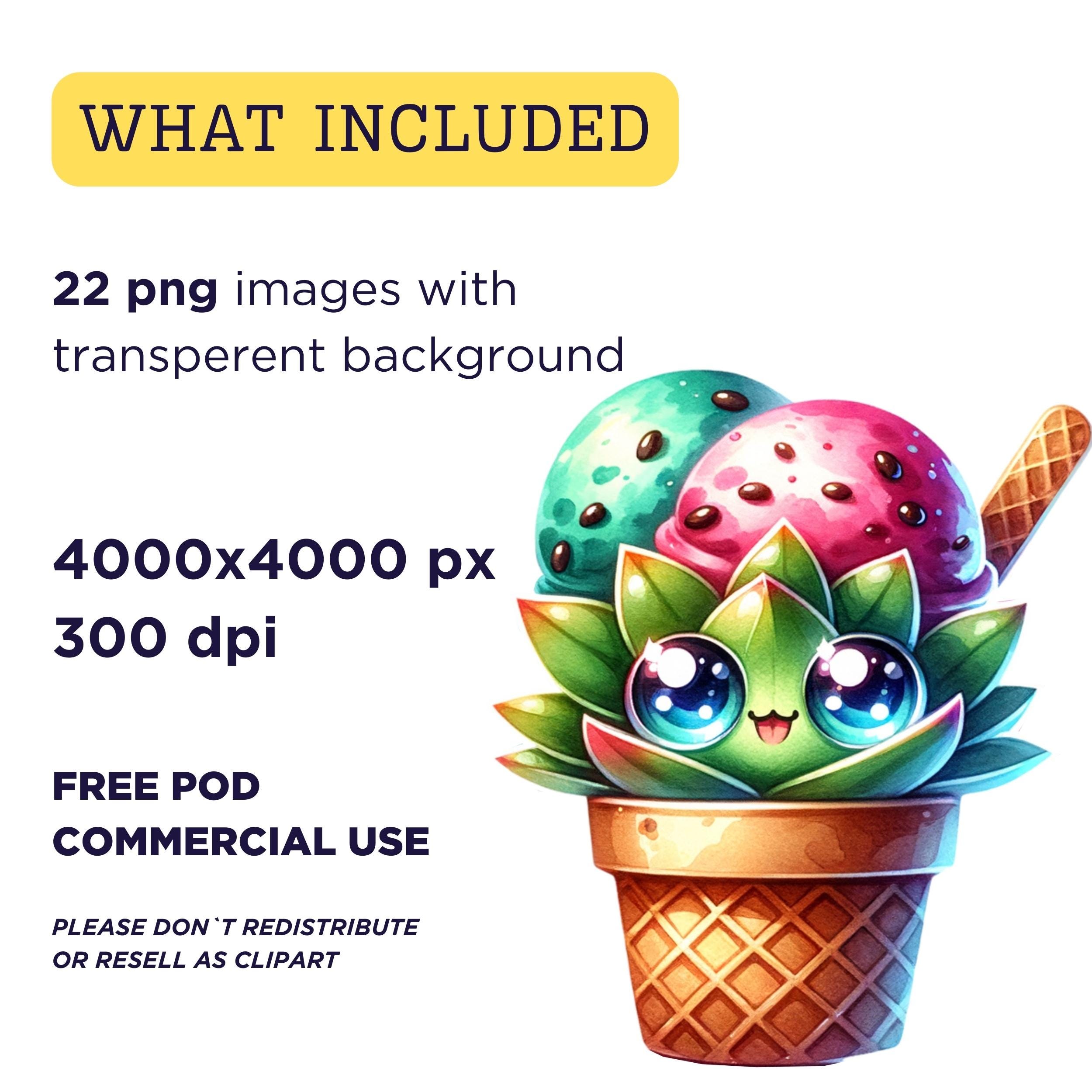 Succulent Clipart, Plants Clipart, Cacti Png, Cactus Clipart, Kawaii ...