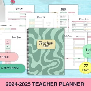 Printable Teacher Planner 2024-2025 * Lesson Preparation Planner ...