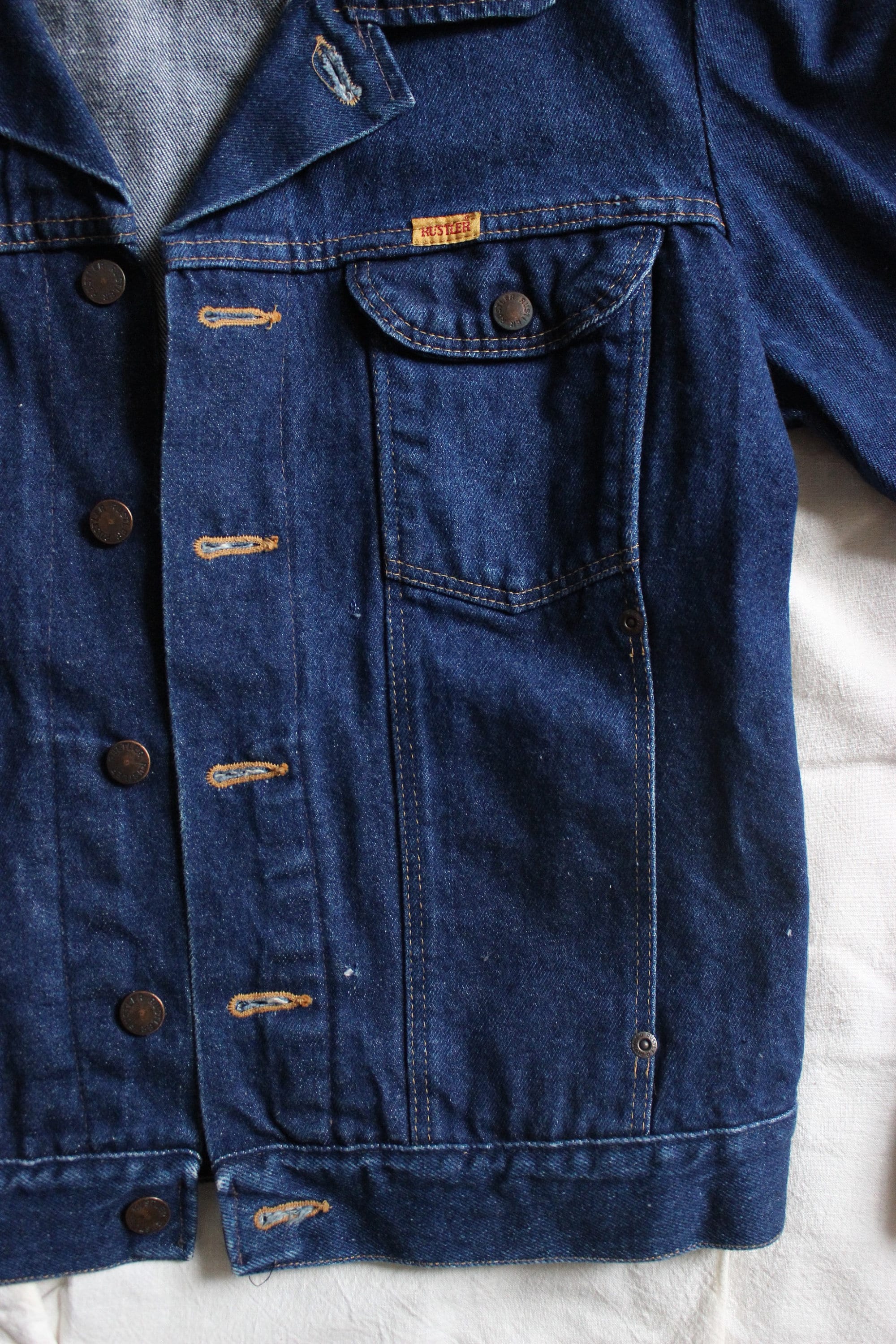 Vintage Rustler Denim Jacket / Yellow Label Dark Wash Denim / - Etsy