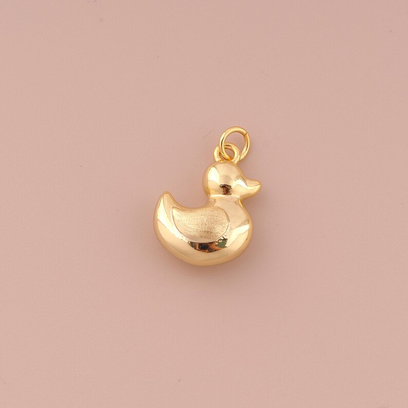 Gold Duck Pendant 18k Gold Filled Duck Charms DIY Jewelry Making ...