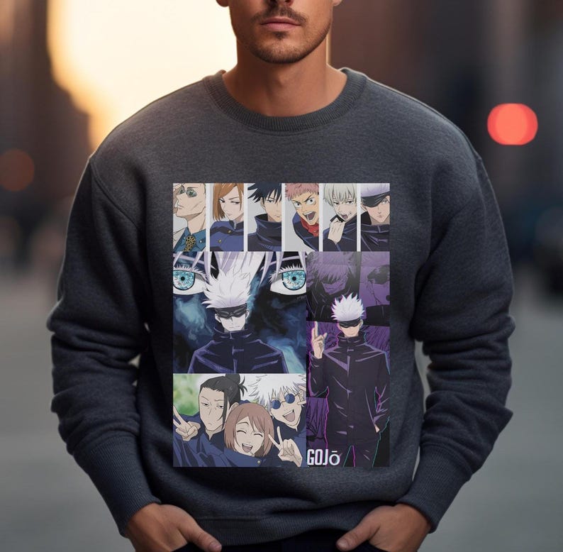 Satoru Gojo Jujutsu Kaisen Sweatshirt - Unisex Anime Pullover, Cozy ...