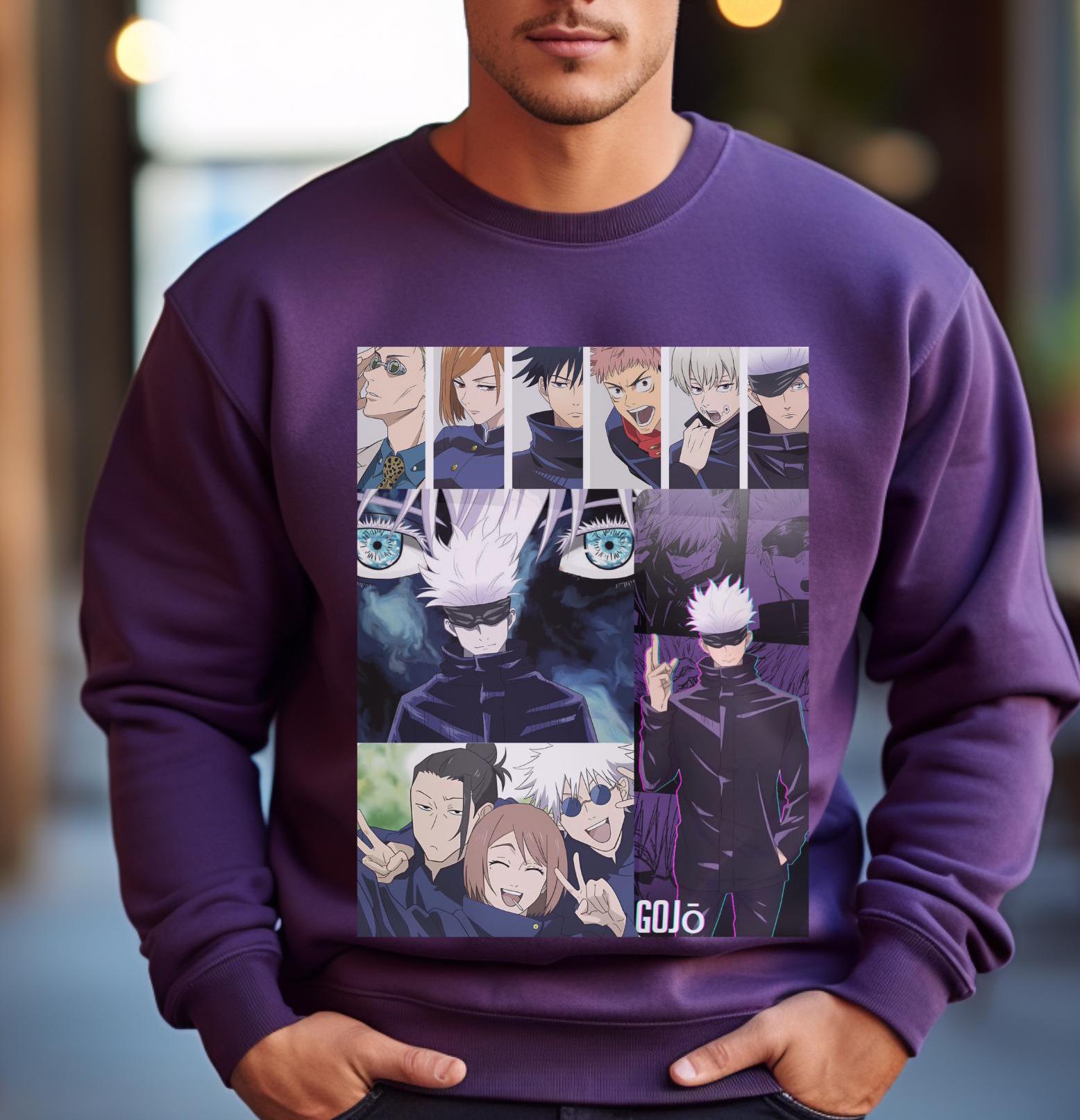 Satoru Gojo Jujutsu Kaisen Sweatshirt - Unisex Anime Pullover, Cozy ...