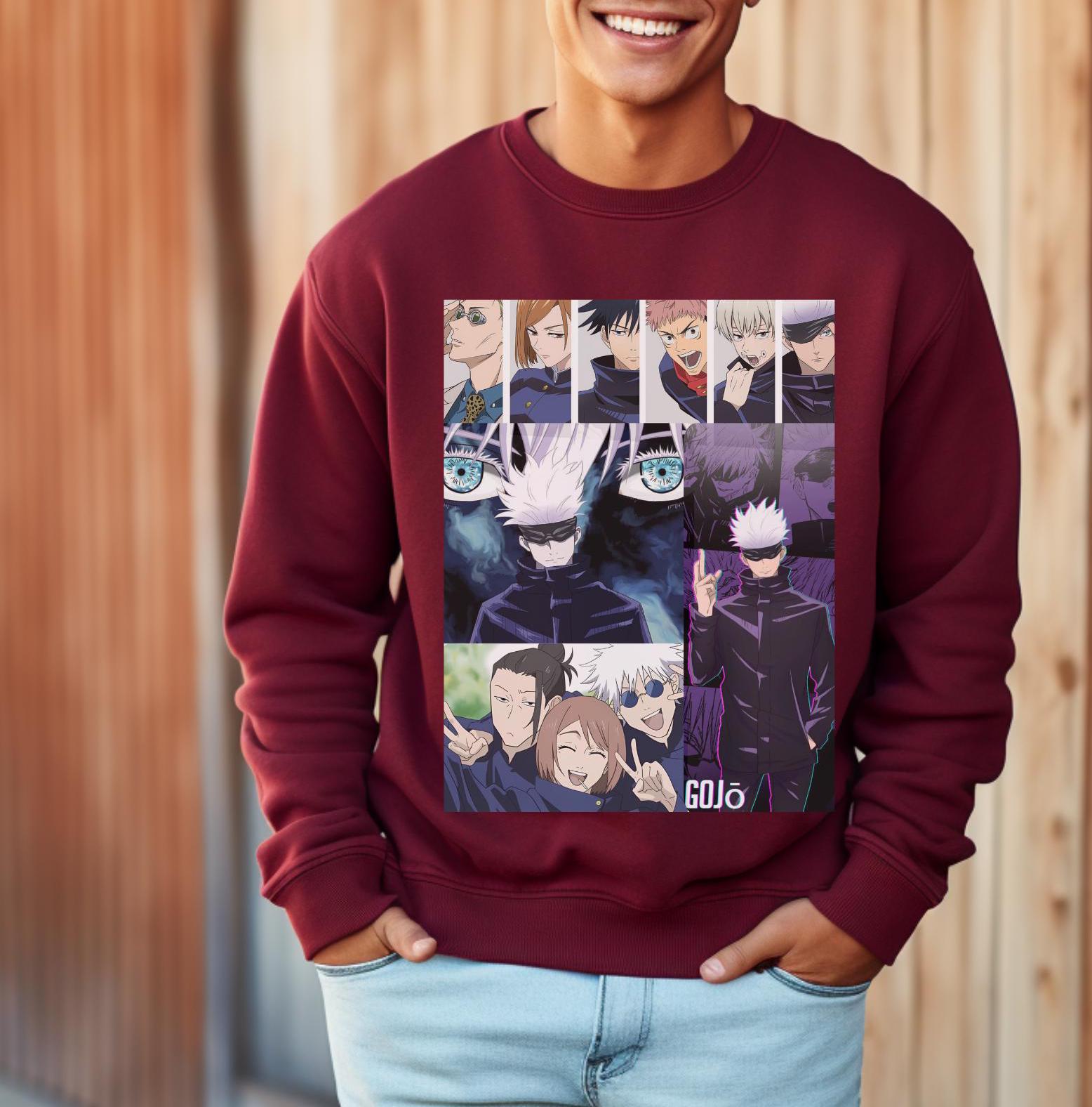 Satoru Gojo Jujutsu Kaisen Sweatshirt - Unisex Anime Pullover, Cozy ...