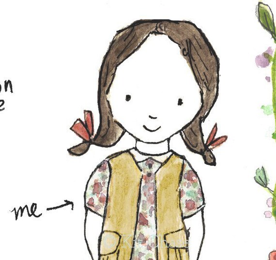 Items similar to Children's Art - Adventure Girl (B) 11x14 - Archival ...