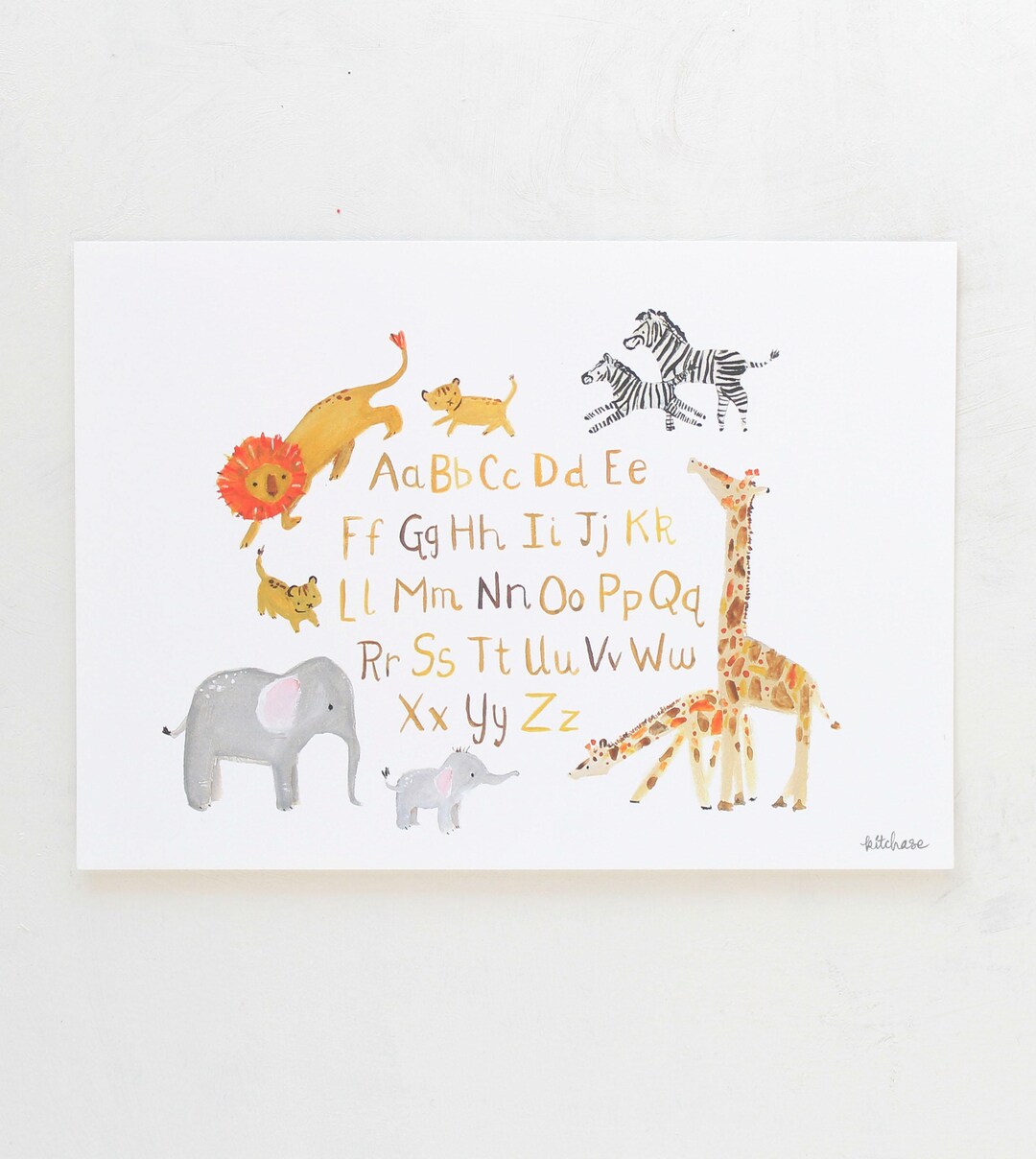 Jungle Nursery Artjungle Alphabetgiclée Print - Etsy