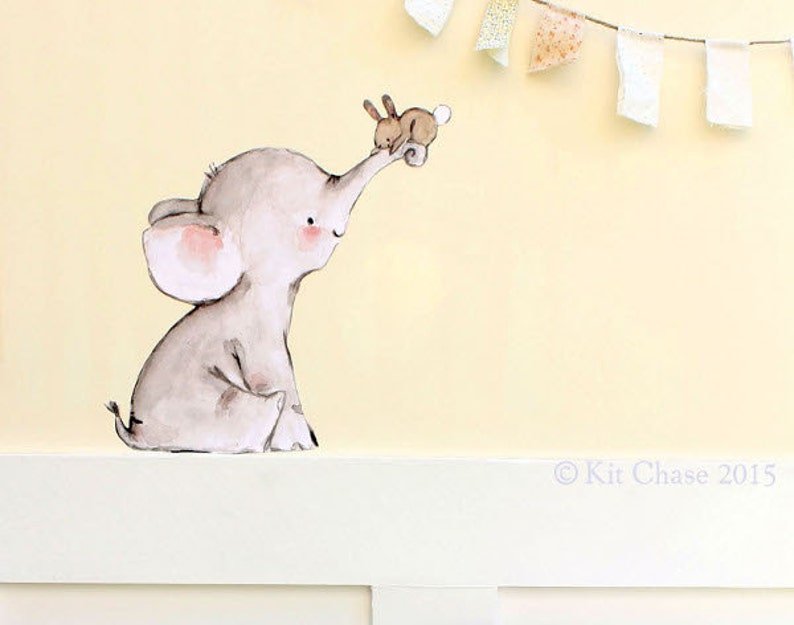 Bunny Hug Wall Decal - Etsy