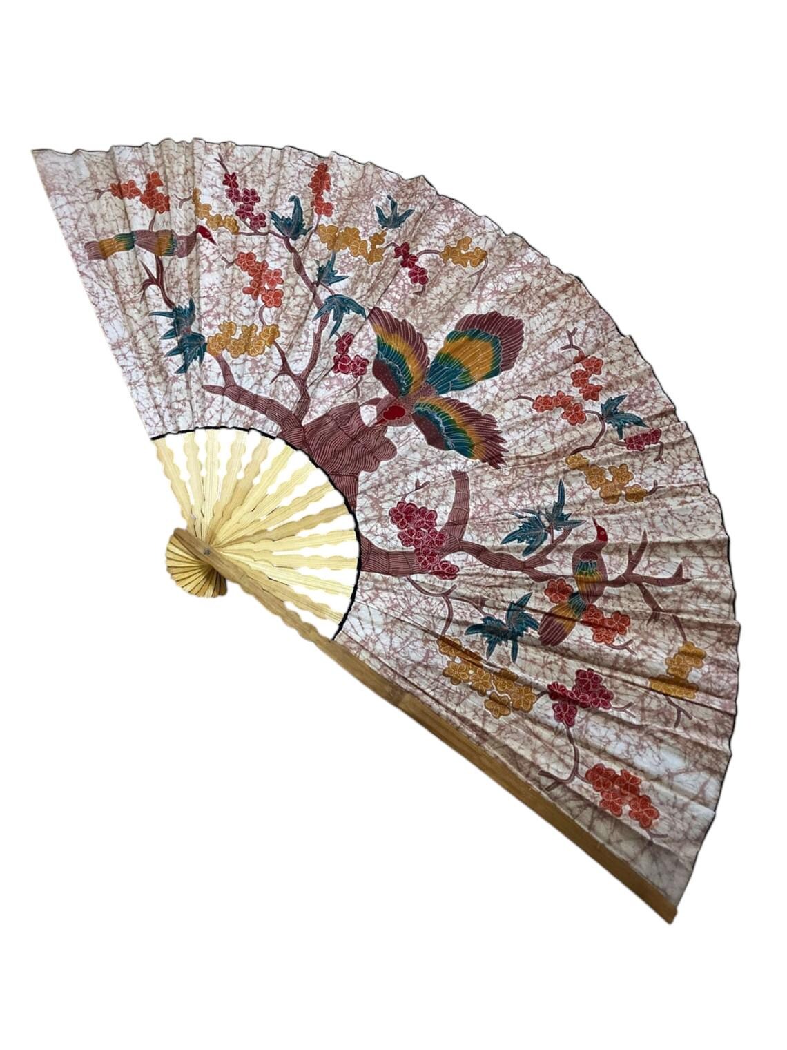 Vintage Indonesian Hand Fan – 1960s/70s Oriental Design | Large 56 ...