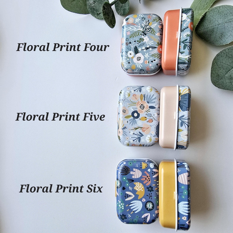 Tessa Tin - Magnetic Metal Tin, Floral Tin, Cute Tin, Storage Tin ...