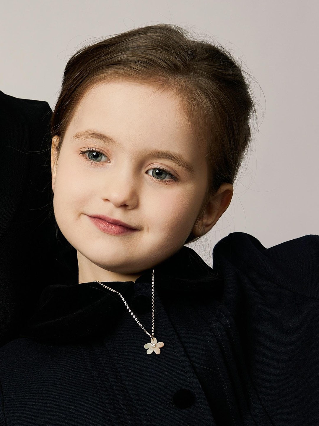 Girls Shell Necklace Birthday Flower Necklace Gold Daughter Necklace ...