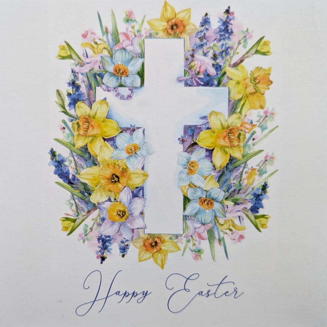 Set of 8 Christian Easter Cards – Religious Cards With Cross & Spring ...