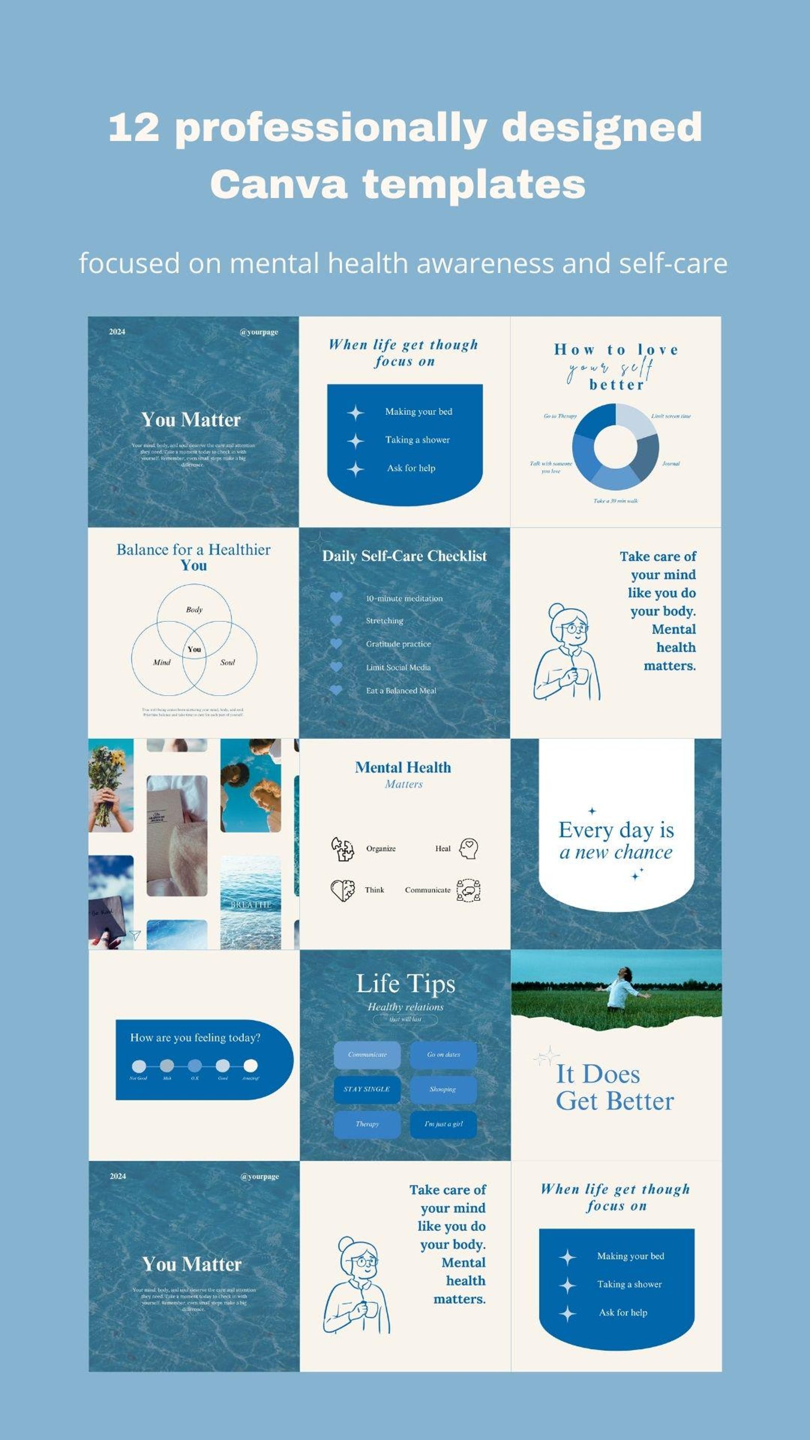 Editable Instagram Template in Canva - Etsy