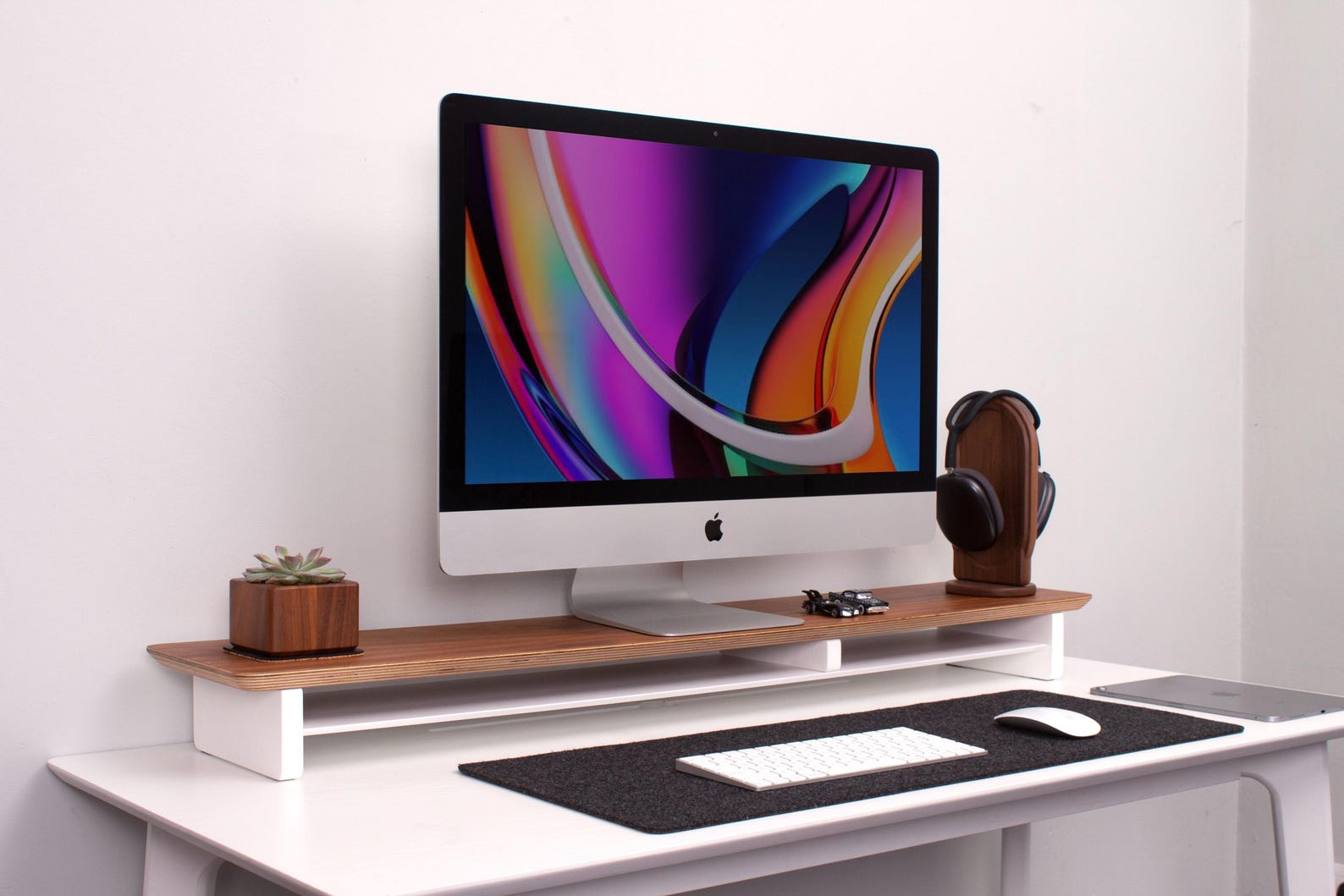 Maple Wood Monitor Riser: Desk Shelf Organizer - Etsy