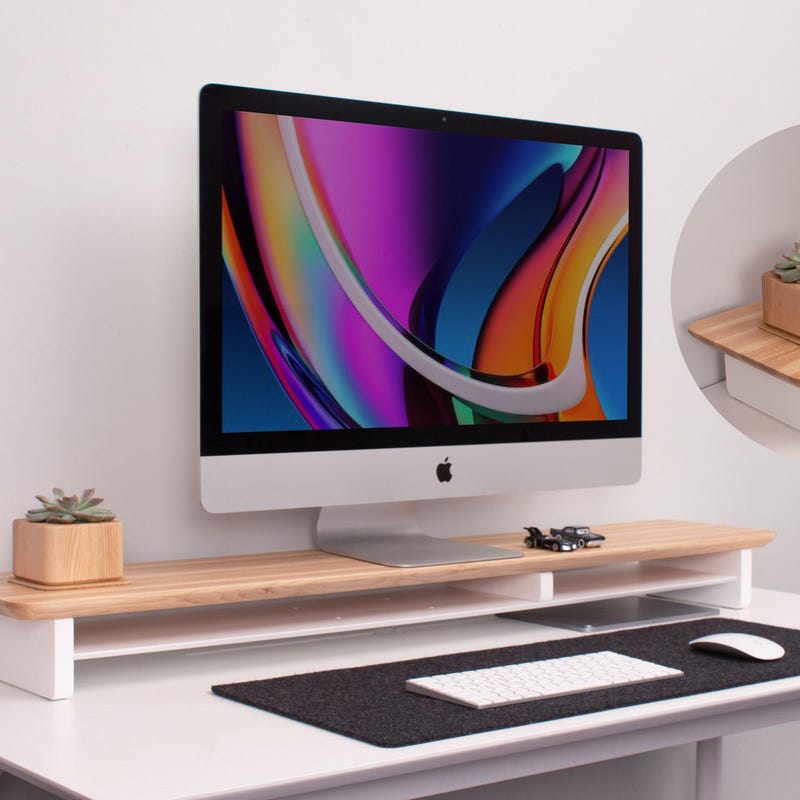 Wood Monitor Stand - Etsy