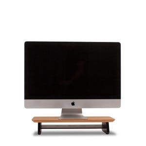 Wooden Monitor Stand Oak Monitor Riser Maple Desk Organizer - Etsy