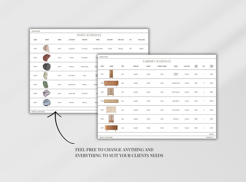 FFE Finishes Schedule | Interior Design Furniture | Fixtures and ...