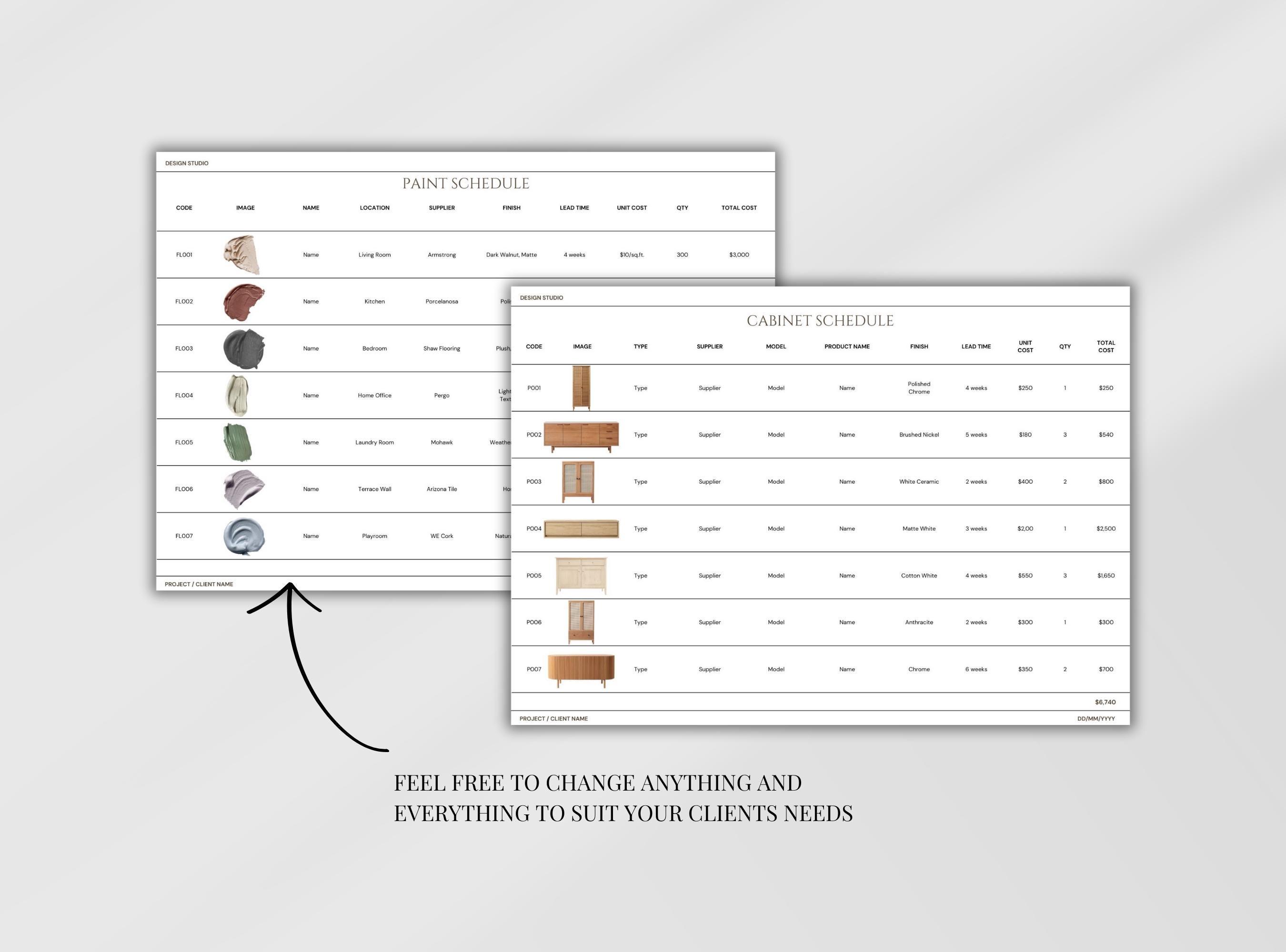 FFE Finishes Schedule | Interior Design Furniture | Fixtures and ...