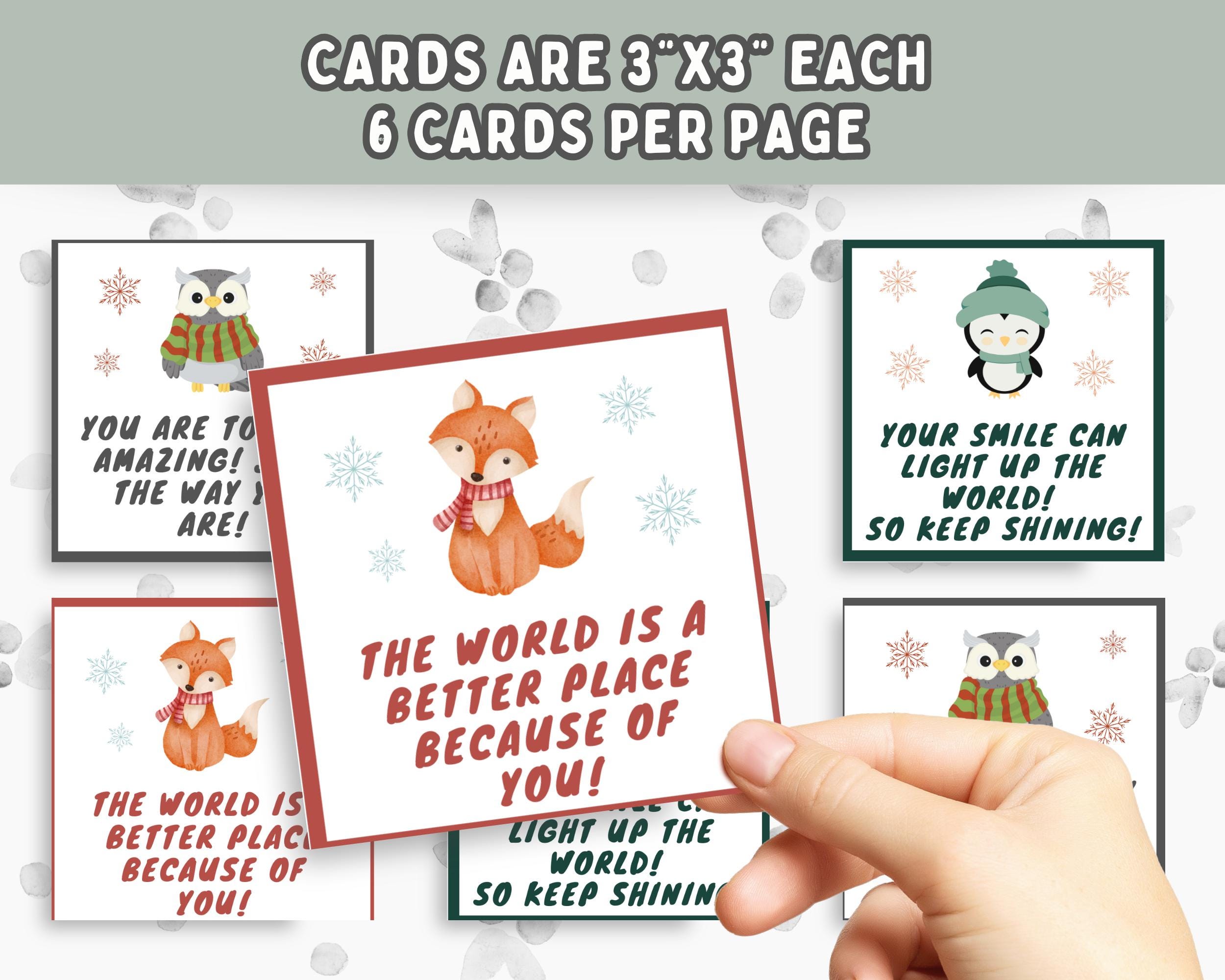 Printable Compliment Cards - Spread 12 Days of Kindness This Winter ...