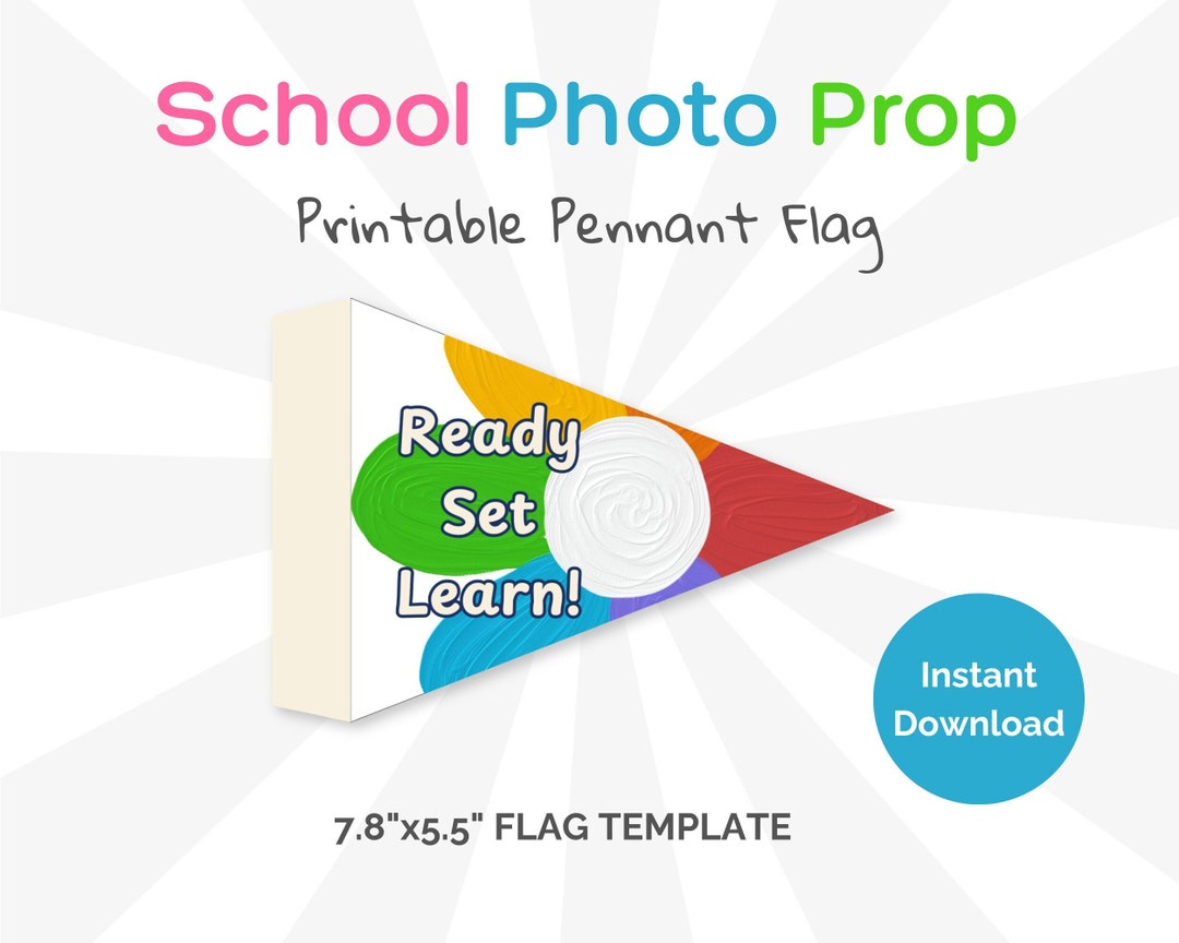 Back to School Printable Pennant Flag, Get Ready to Celebrate the ...