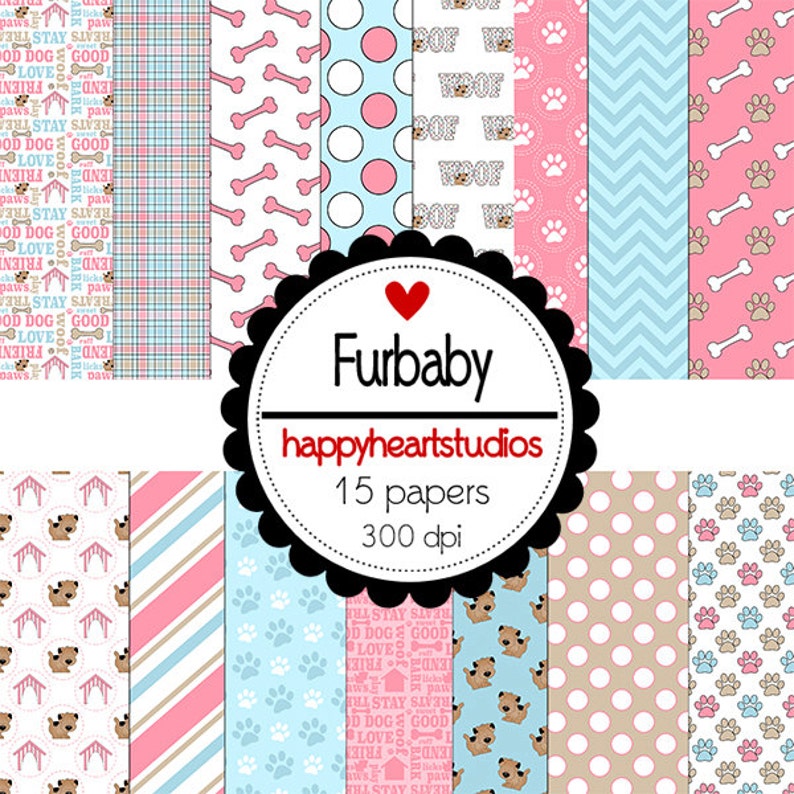 Digital Scrapbooking-furbaby-instantdownload - Etsy