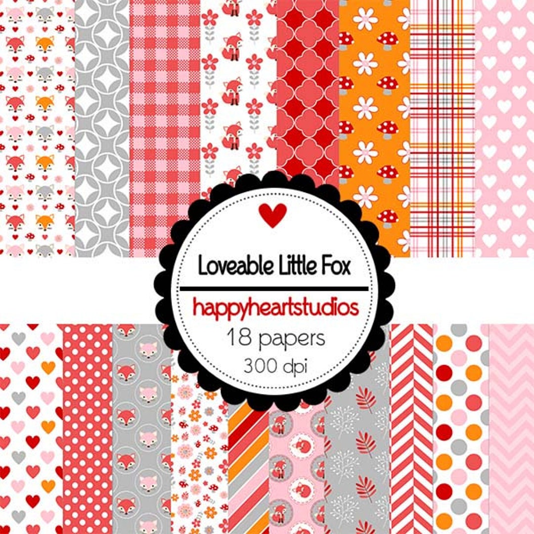 Digitalscrapbooking Loveablelittlefox, Woodland, Fox, Flowers, Pink ...