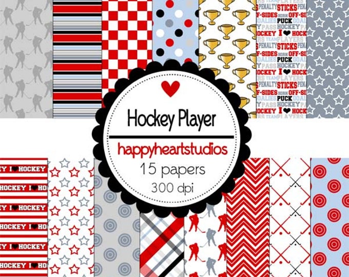 Digital Scrapbook Hockeyfan-instant DOWNLOAD - Etsy