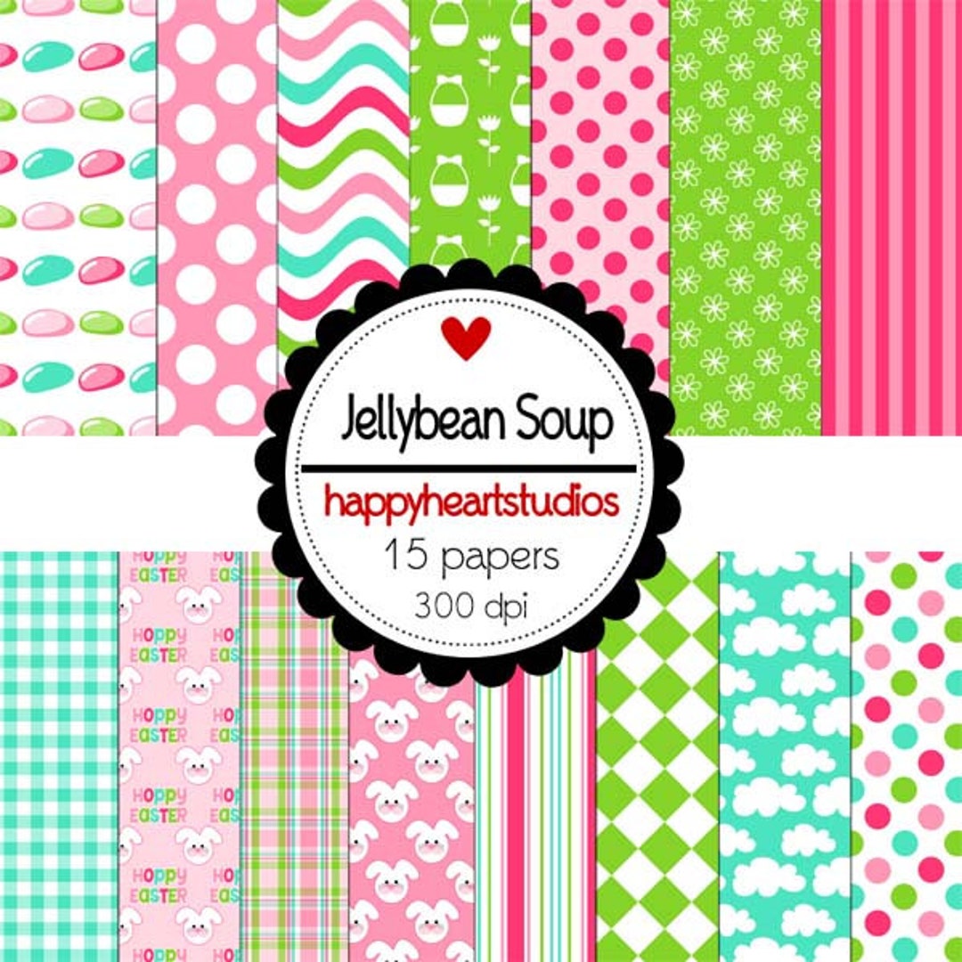 Digital Scrapbooking Jellybeansoup-instant Download-easter,candy ...