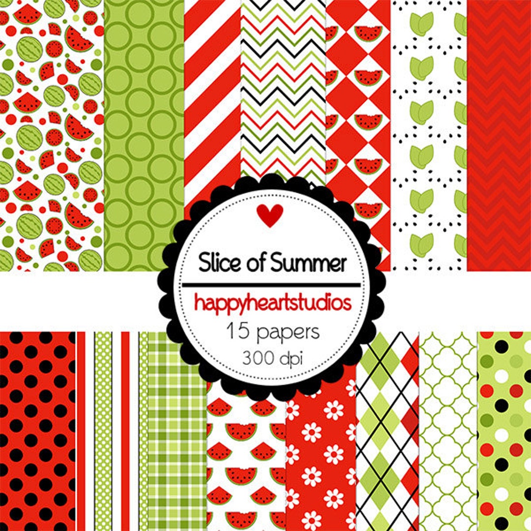 Digital Scrapbook Sliceofsummer-instant DOWNLOAD - Etsy