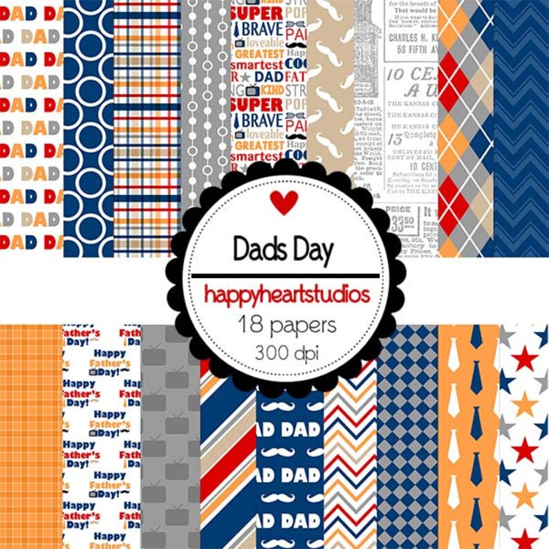 Digitalpaper Dadsday-fathers Day - Etsy