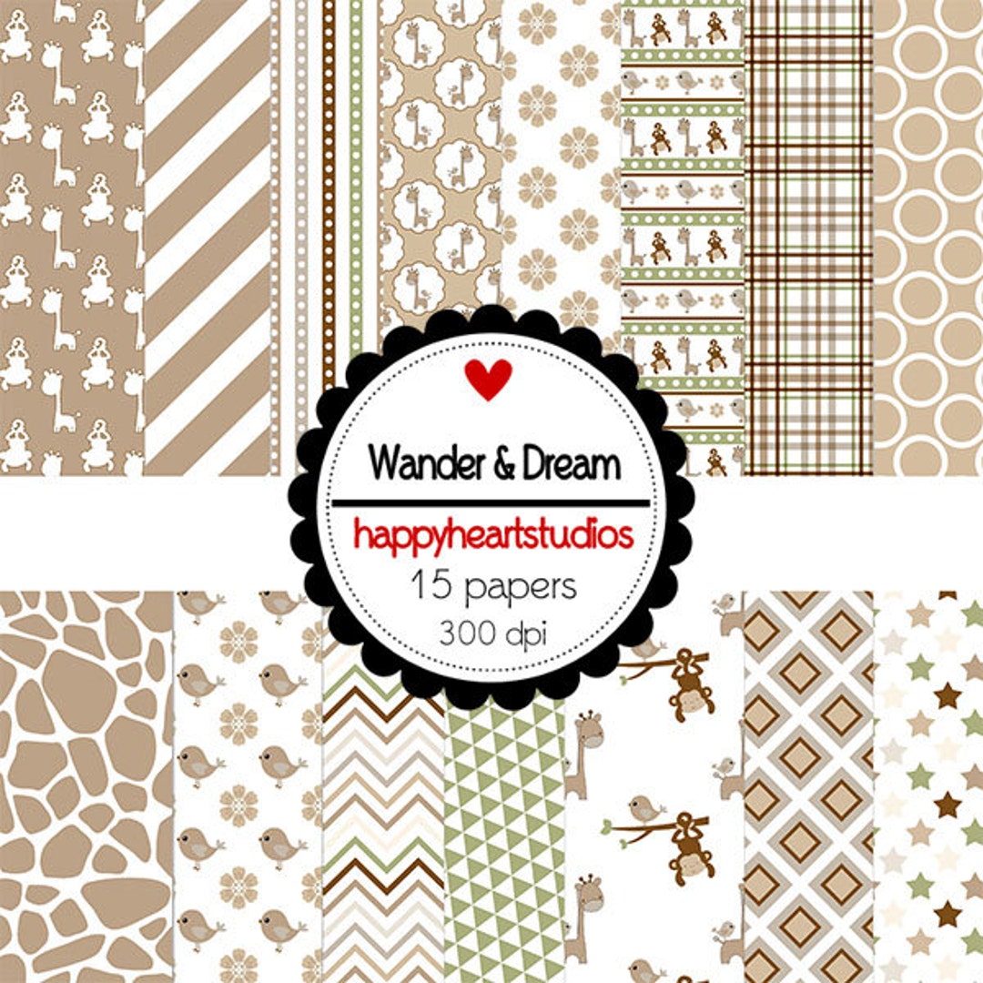 Digital Scrapbook Wander&dream-instant DOWNLOAD - Etsy