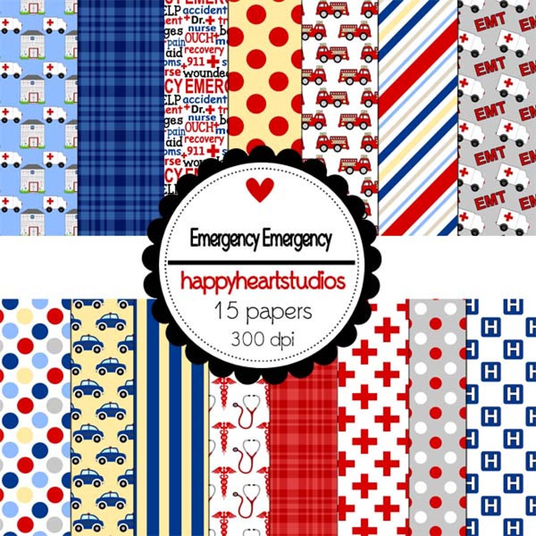Digital Scrapbooking EMERGENCY EMERGENCY - Etsy