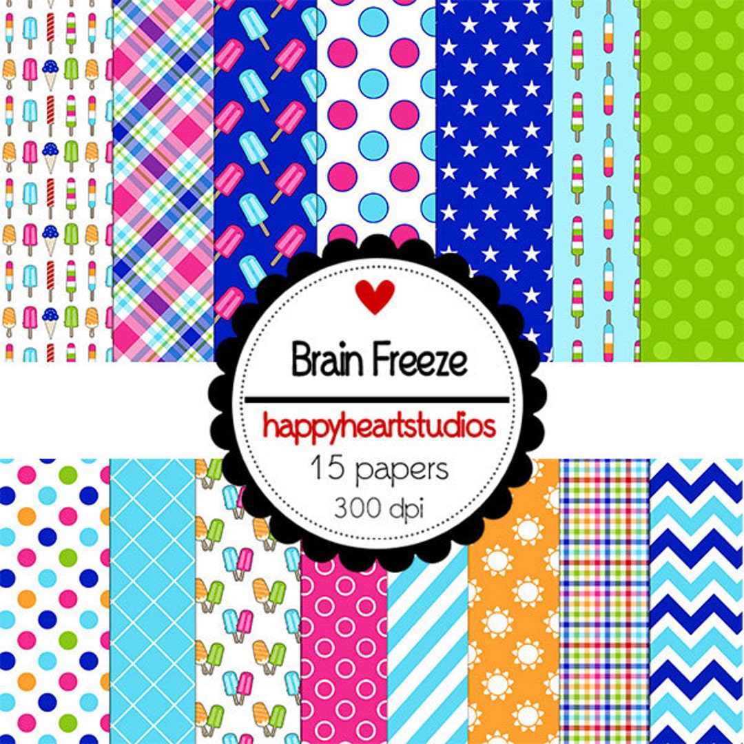 Digital Scrapbook Brainfreeze -INSTANT DOWNLOAD - Etsy