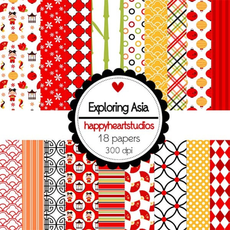 Digitalscrapbooking-exploring Asia-instantdownload - Etsy