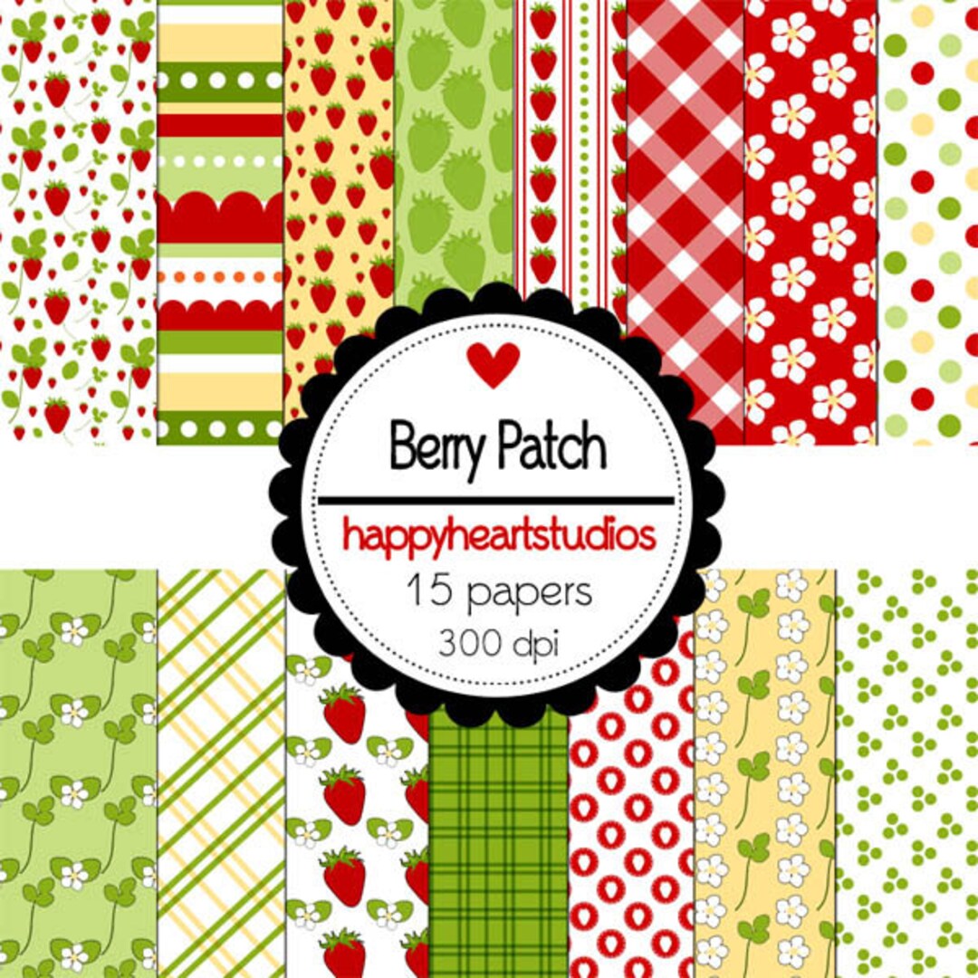 Digital Scrapbook Berrypatch-instant DOWNLOAD - Etsy