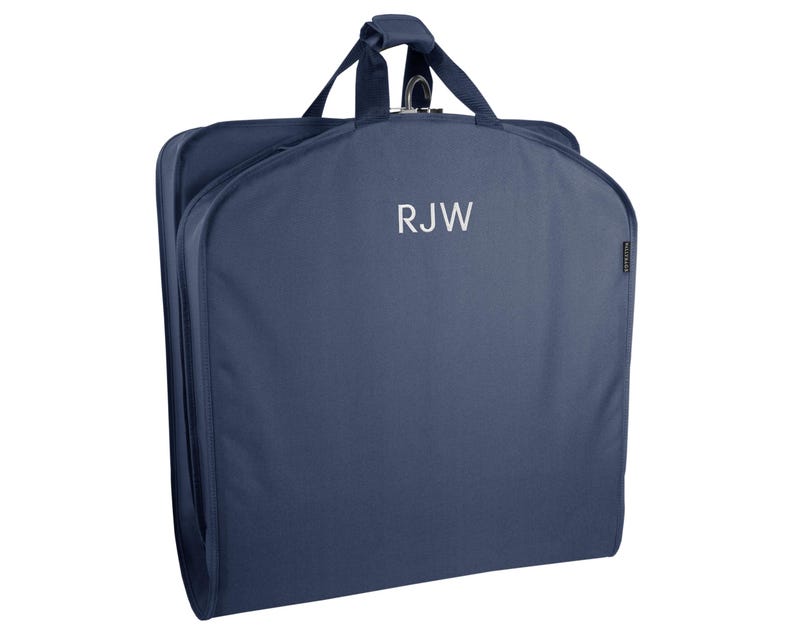 Embroidered Personalized 60" Garment Bag - Navy - Etsy
