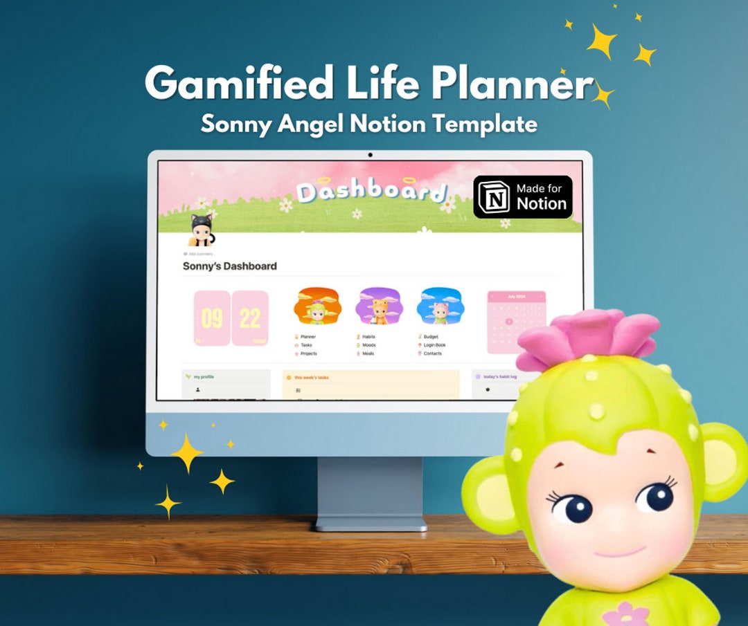 Sonny Angel Notion Life Planner: Gamified Habit Tracker (digital Download) - Etsy