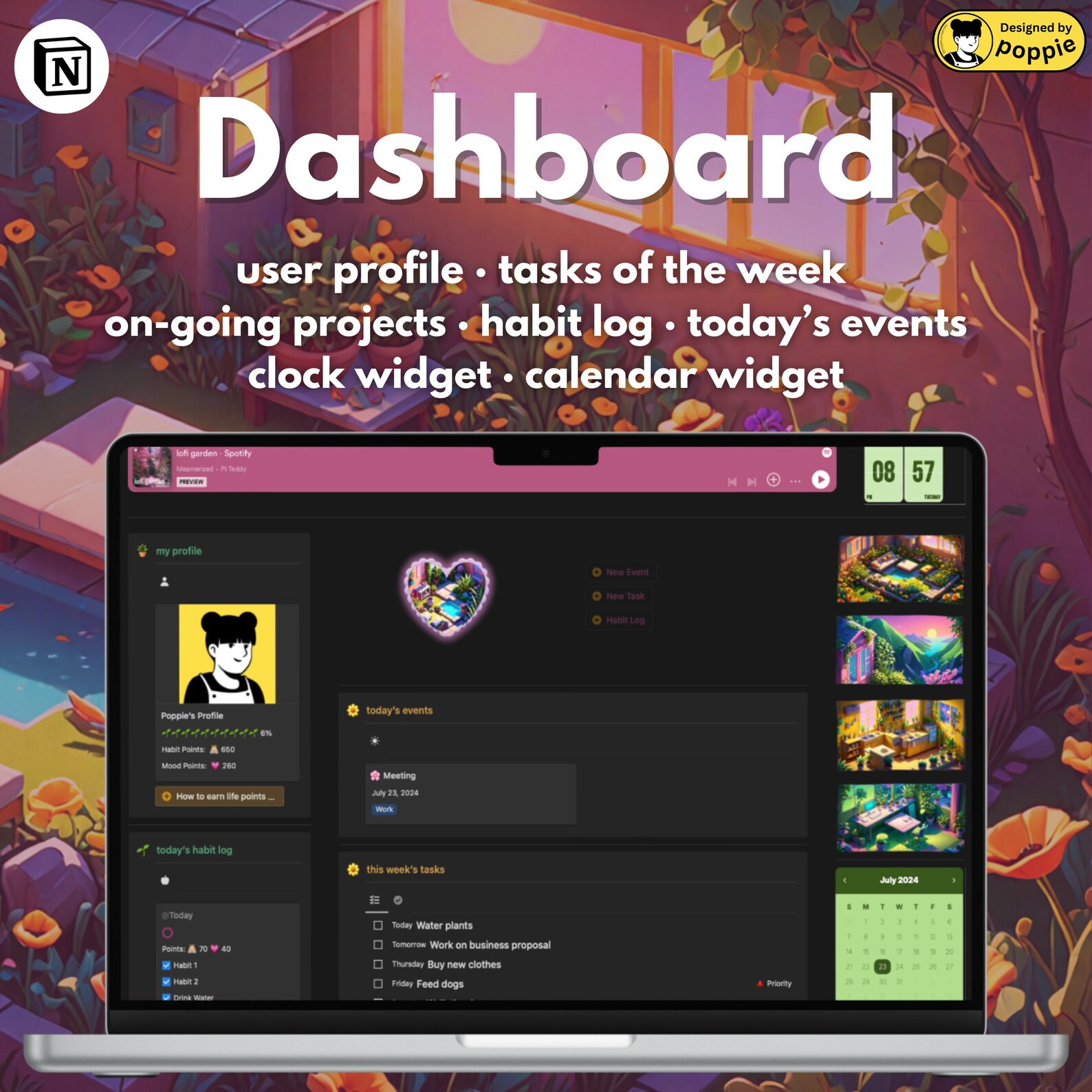 Cozy Notion Life Planner: All-in-one Gamified Template - Etsy