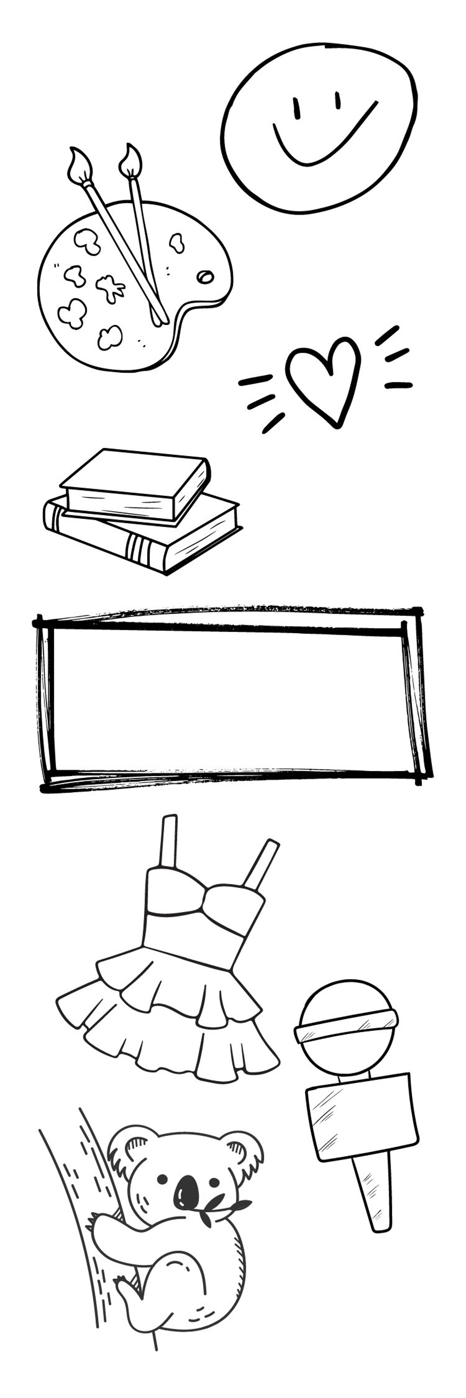 DIY Doodle Bookmarks | Instant Download - Etsy