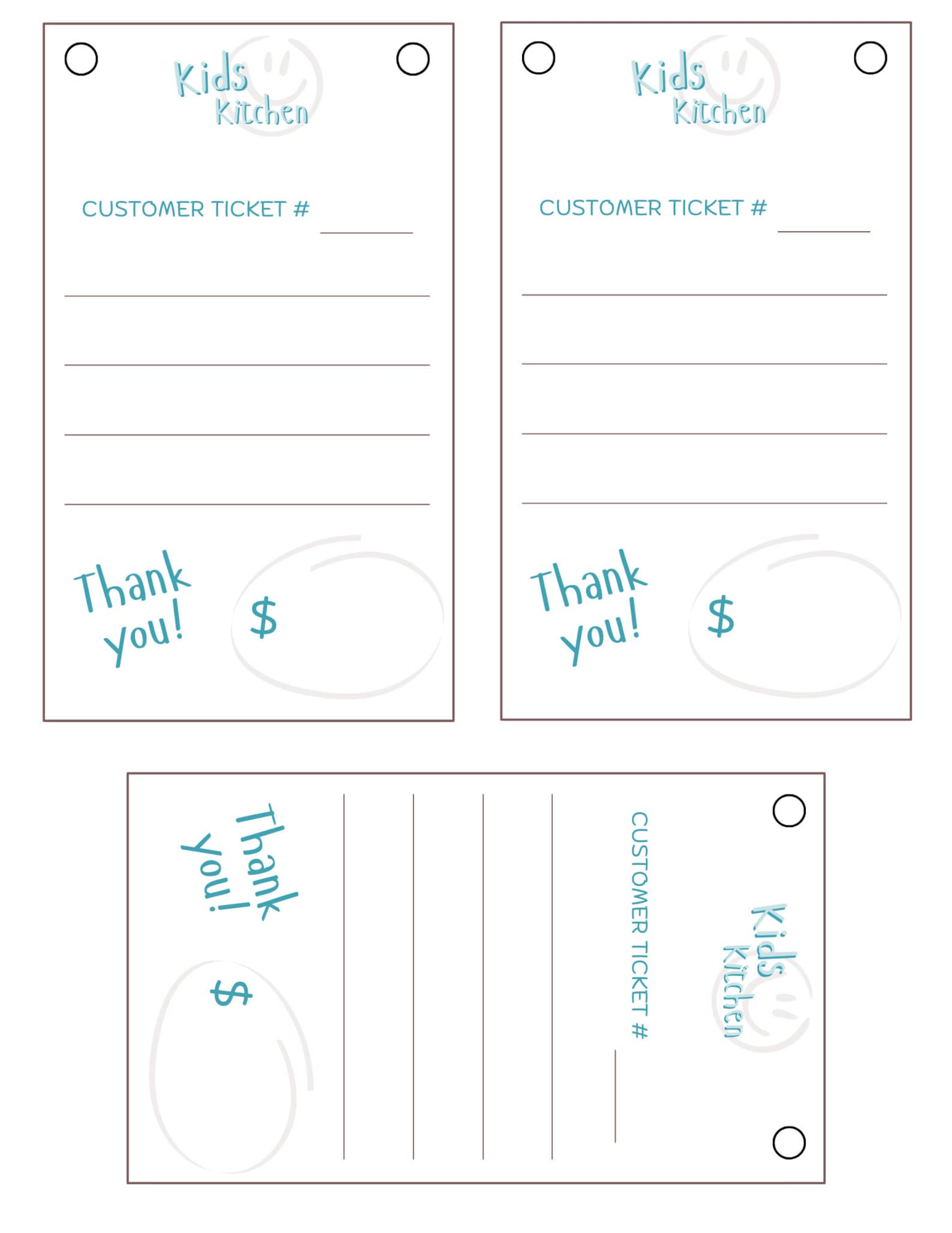 Play Restaurant Menu, Tickets, and Nametags | Instant Download - Etsy