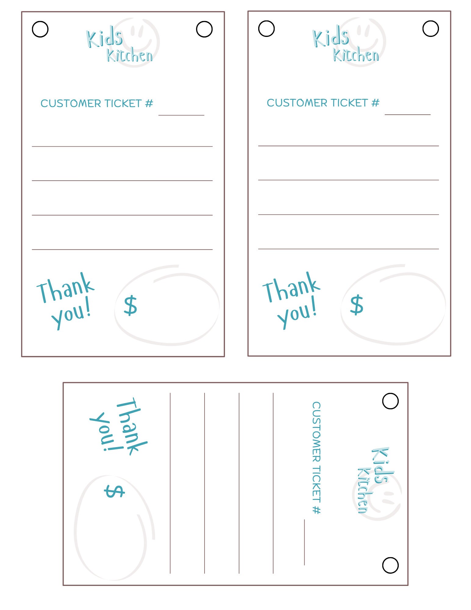 Play Restaurant Menu, Tickets, and Nametags | Instant Download - Etsy